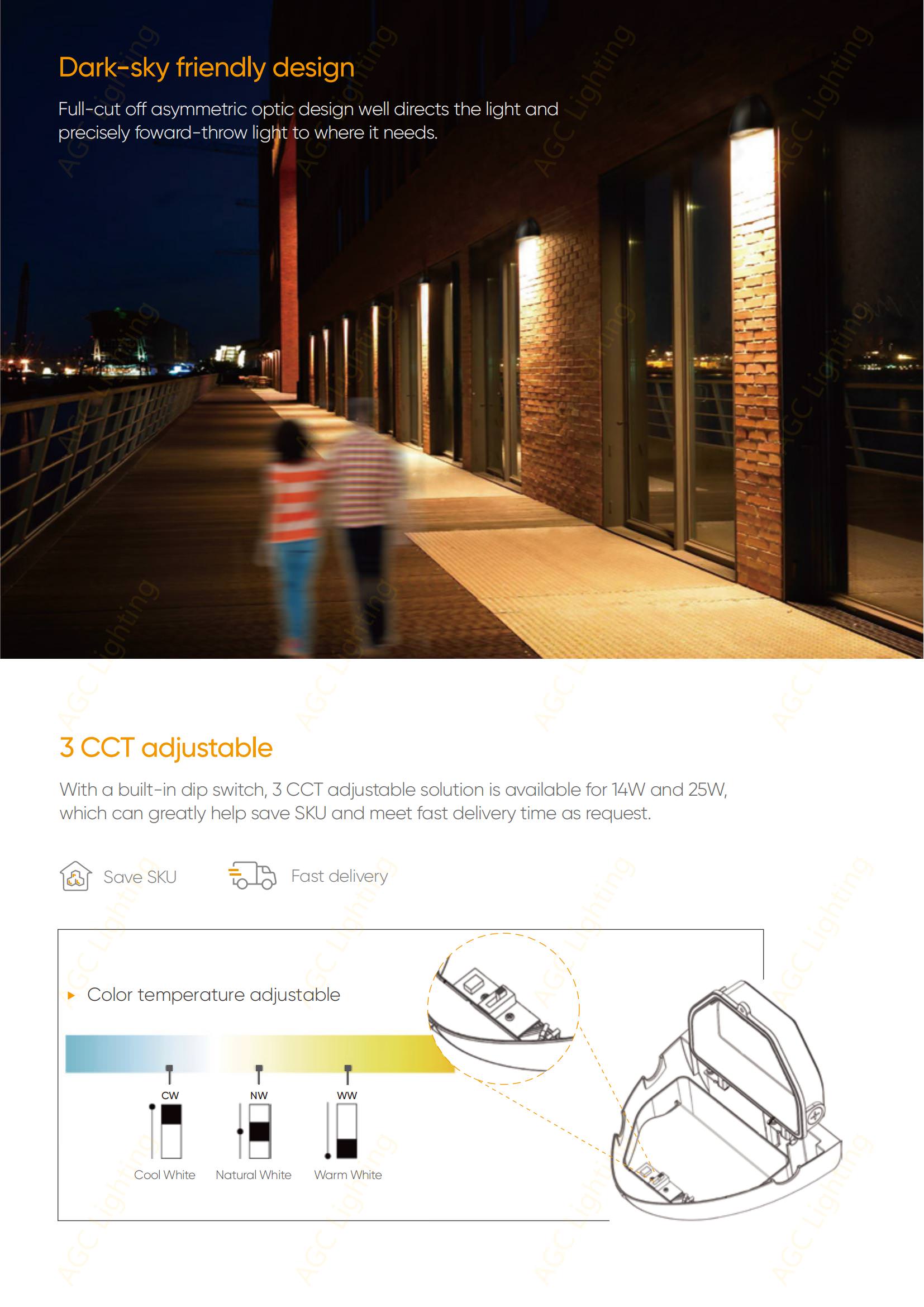 WP09 0% Upward Light Output Wall Pack Light - AGC Lighting